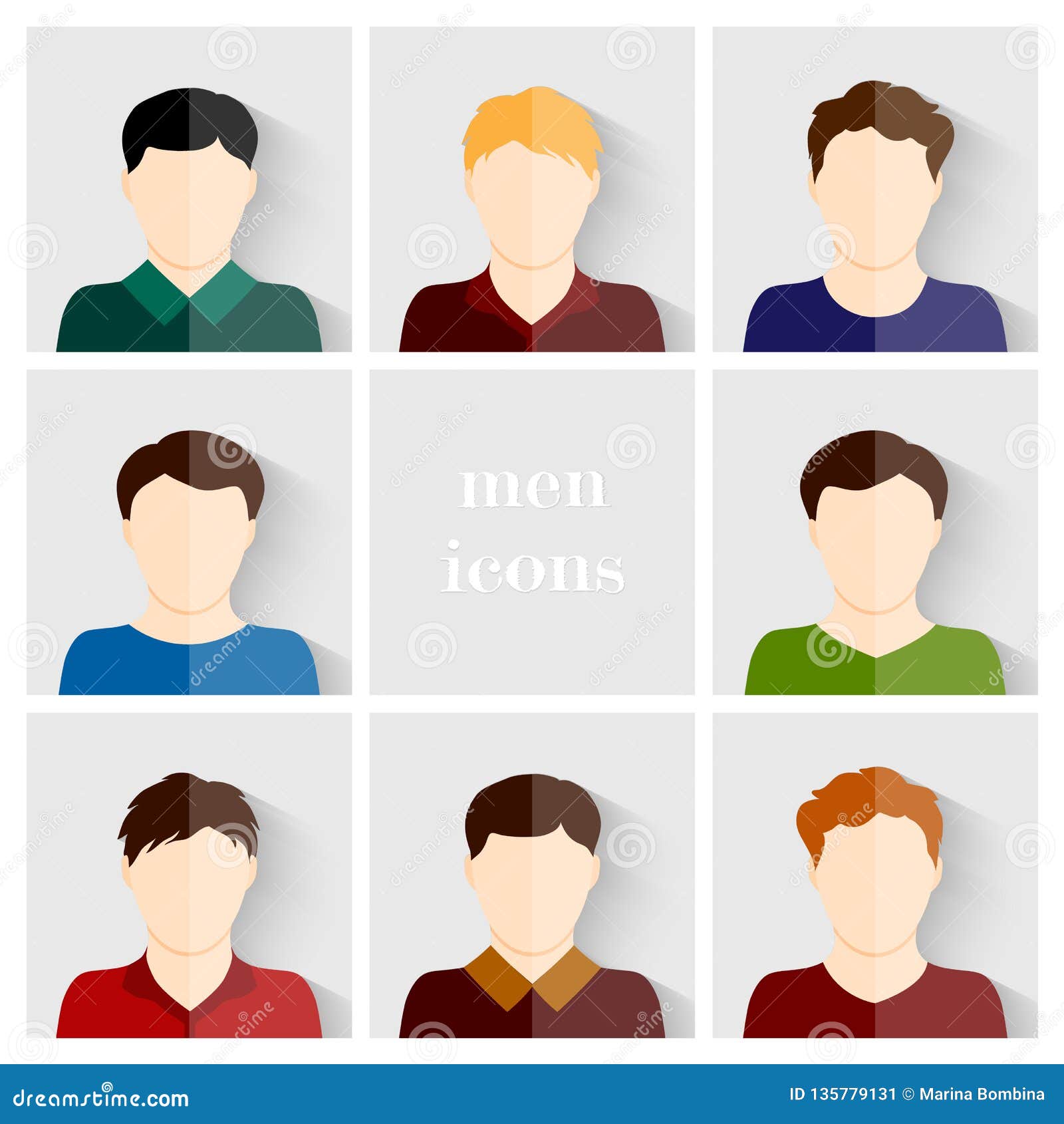 Vector set of men icons stock vector. Illustration of communication ...
