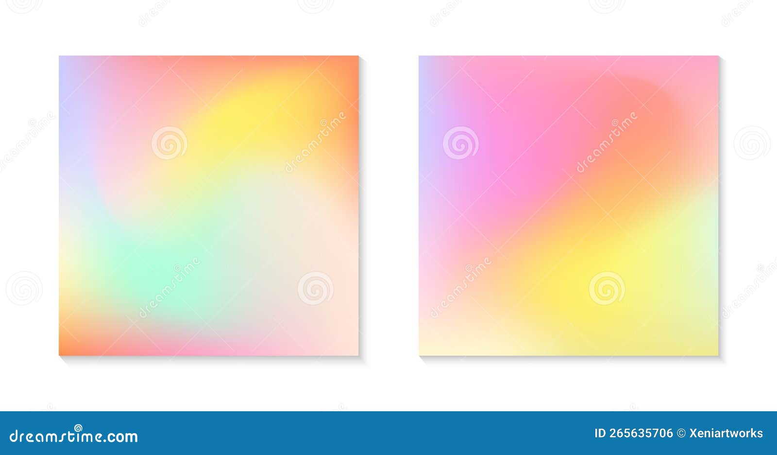 Vector Set of Mesh Gradient Backgrounds in Bright Colors.California ...