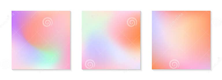 Vector Set of Mesh Gradient Backgrounds in Bright Colors.California ...