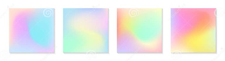 Vector Set of Mesh Gradient Backgrounds in Cold and Warm Colors Stock ...
