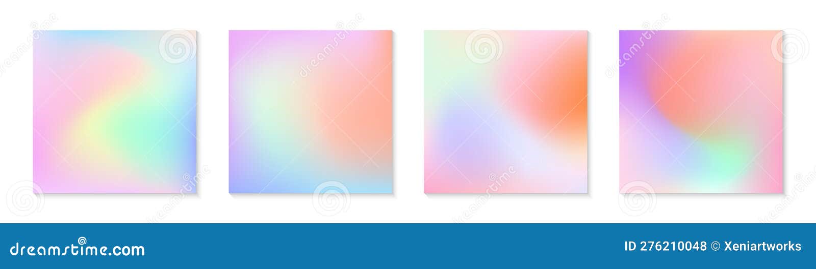 Vector Set of Mesh Gradient Backgrounds in Cosmic Colors Stock Vector ...