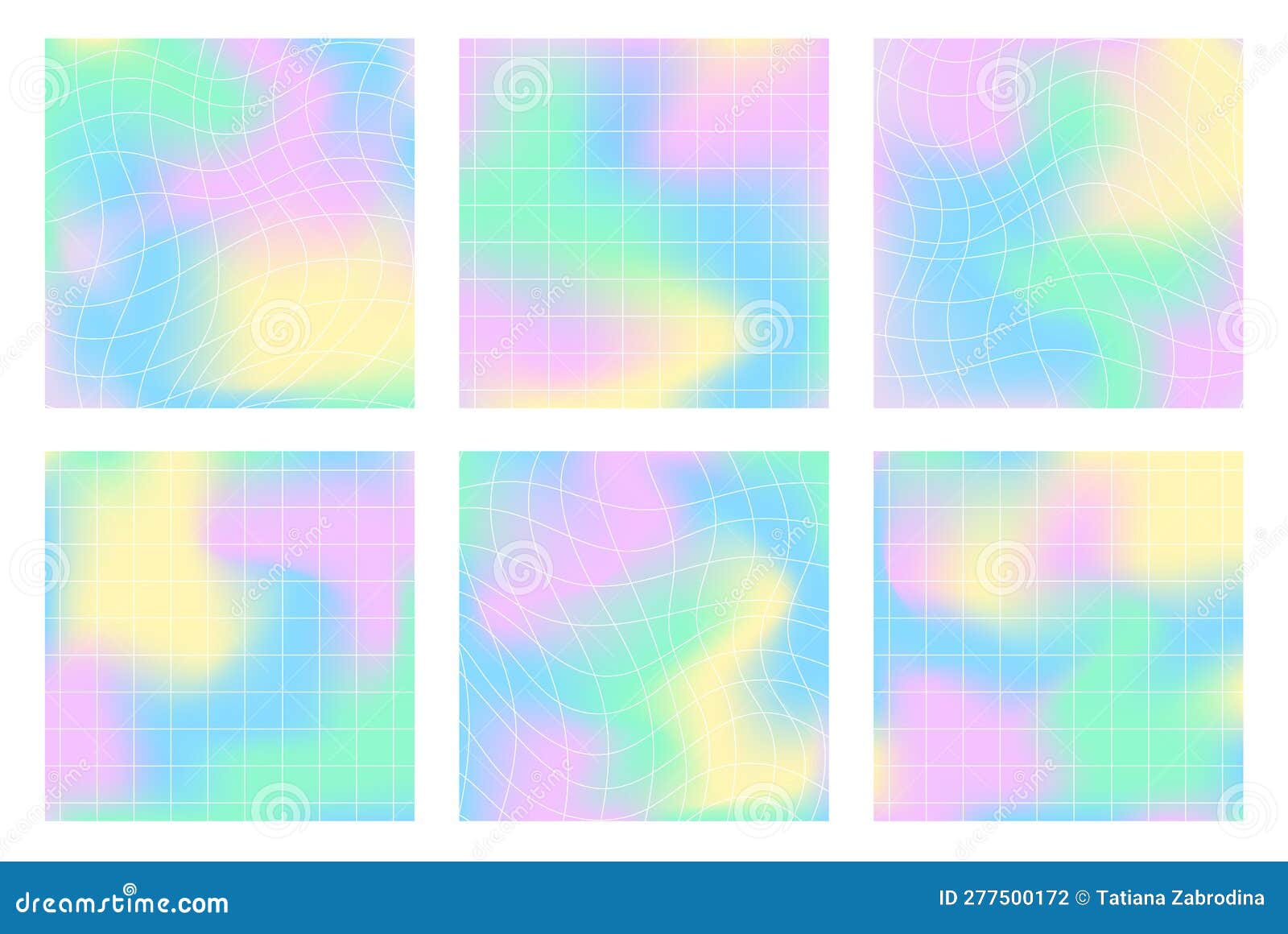 Vector Set of Mesh Gradient Backgrounds Stock Vector - Illustration of ...