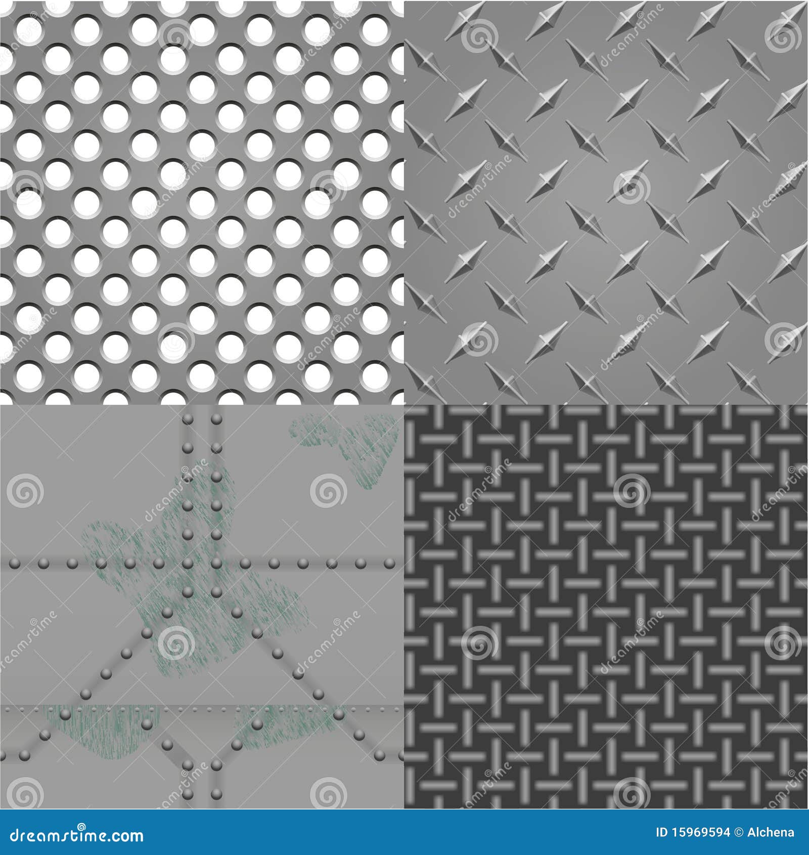 Vector Set of Metal Textures Stock Vector - Illustration of interior ...