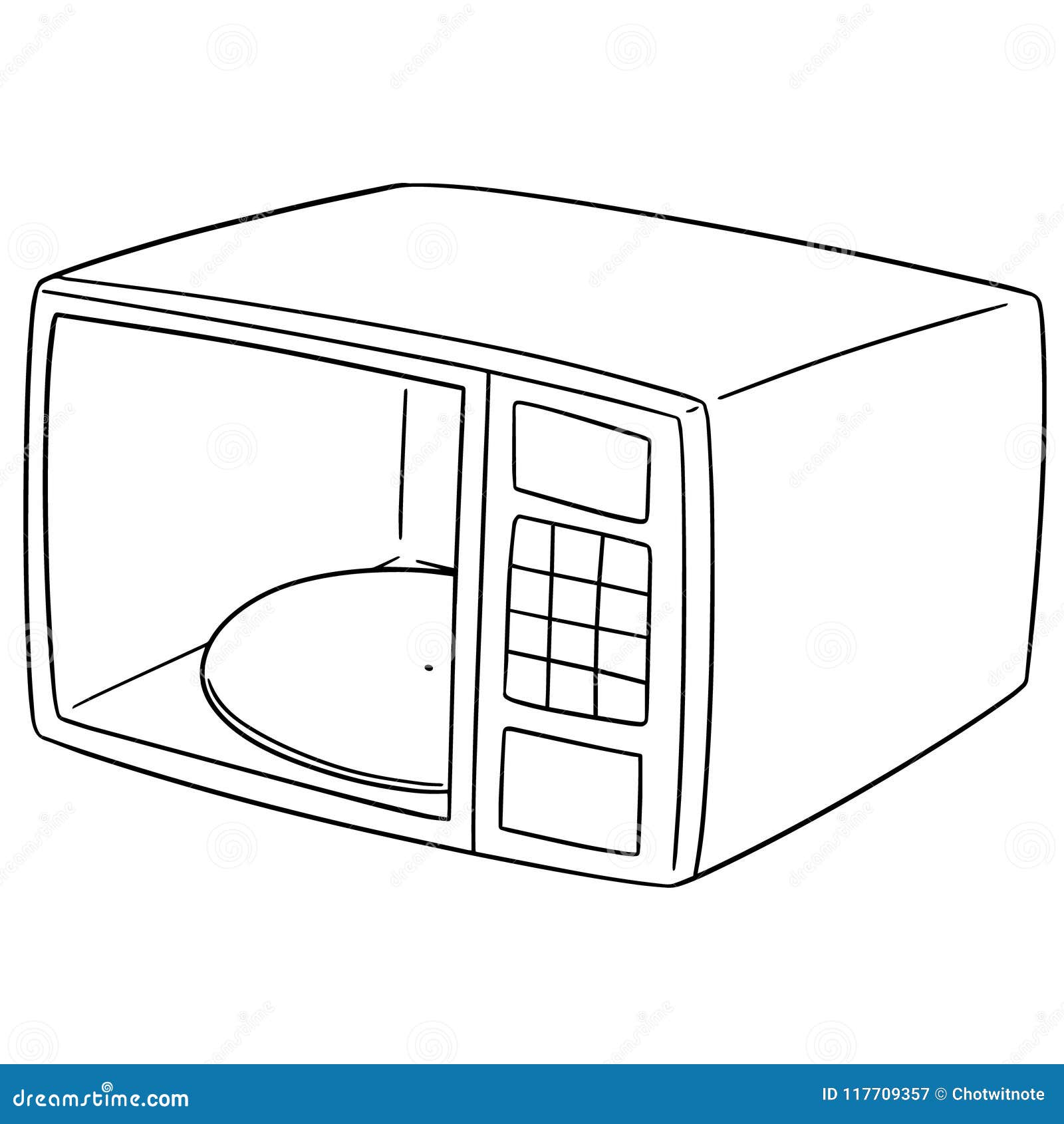 Vector Set of Microwave Oven Stock Vector - Illustration of drawing ...