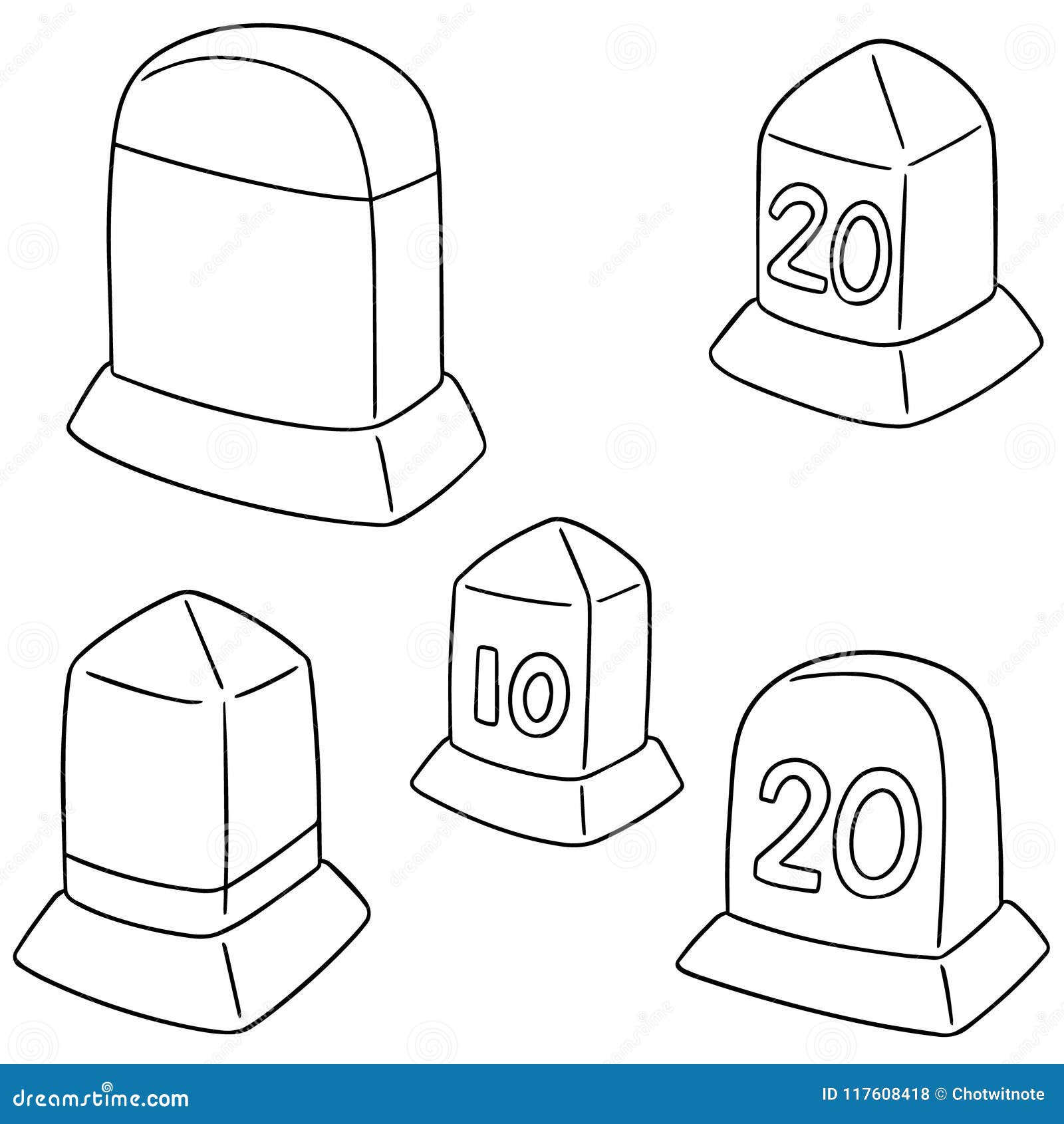 Vector set of milestone stock vector. Illustration of draw - 117608418