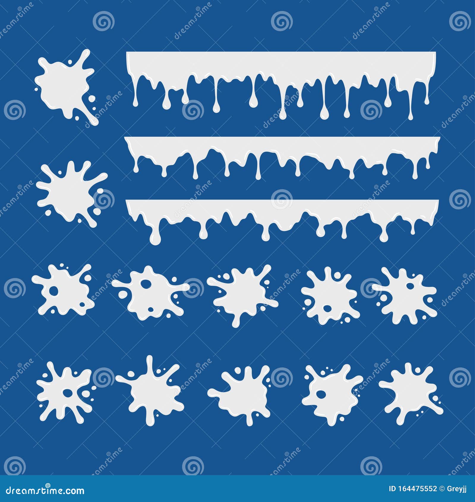 Milk Drops And Splash Banners Templates Background For Dairy Branding ...