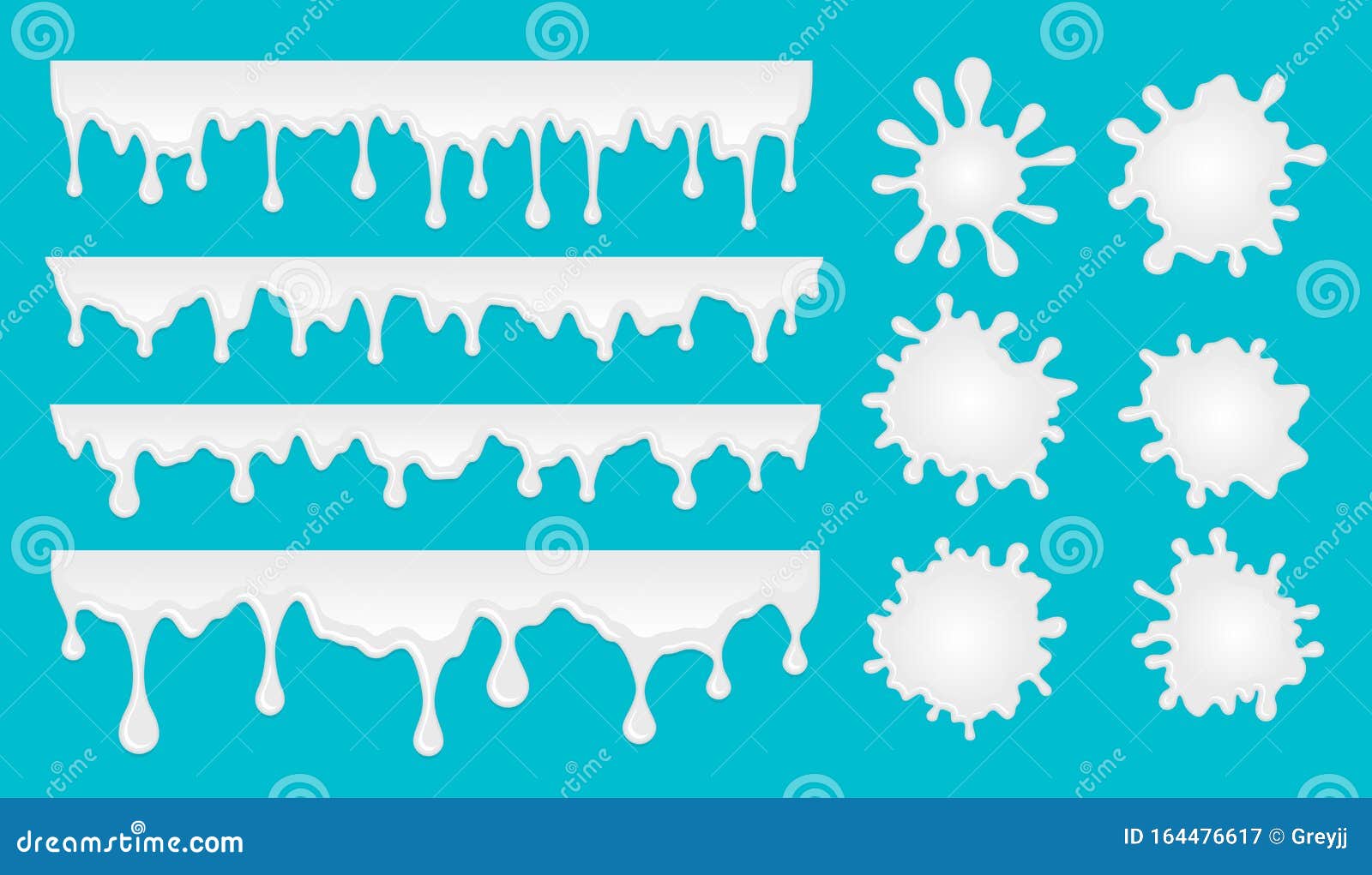 Milk Drops And Splash Banners Templates Background For Dairy Branding ...