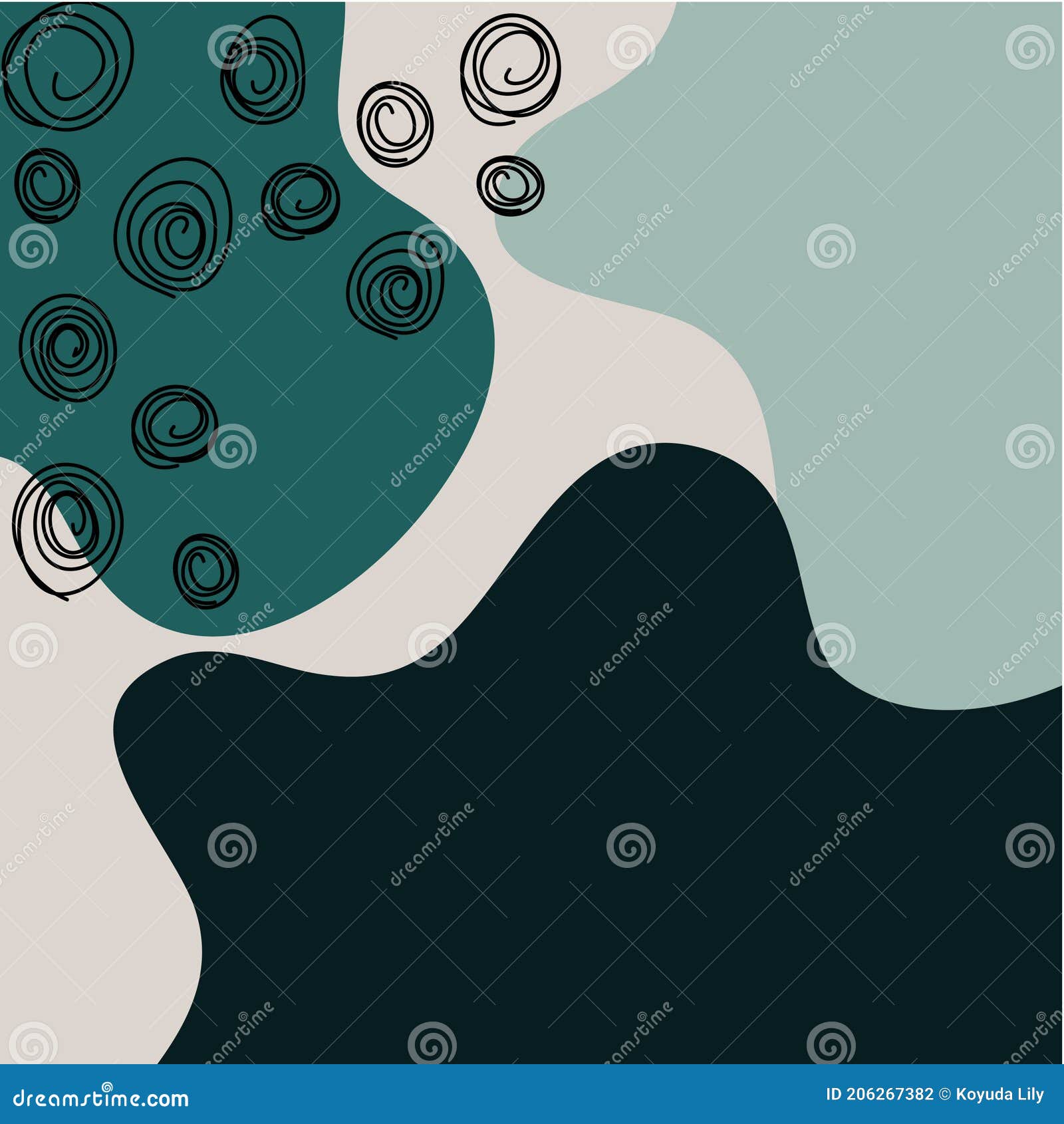 Vector Set of Minimal Backgrounds with Organic Abstract Shapes. Stock ...