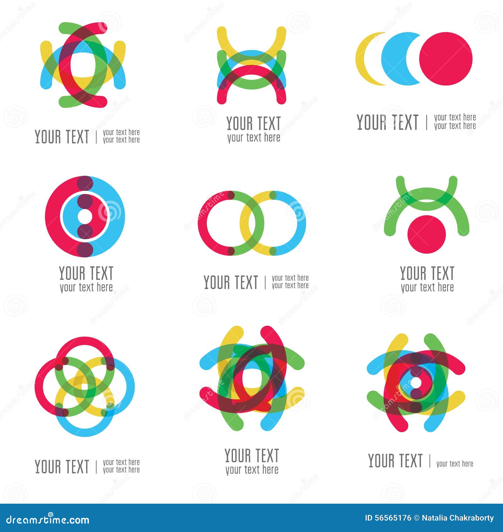 Vector Set Of Modern Abstract Forms Logos | CartoonDealer.com #56565176