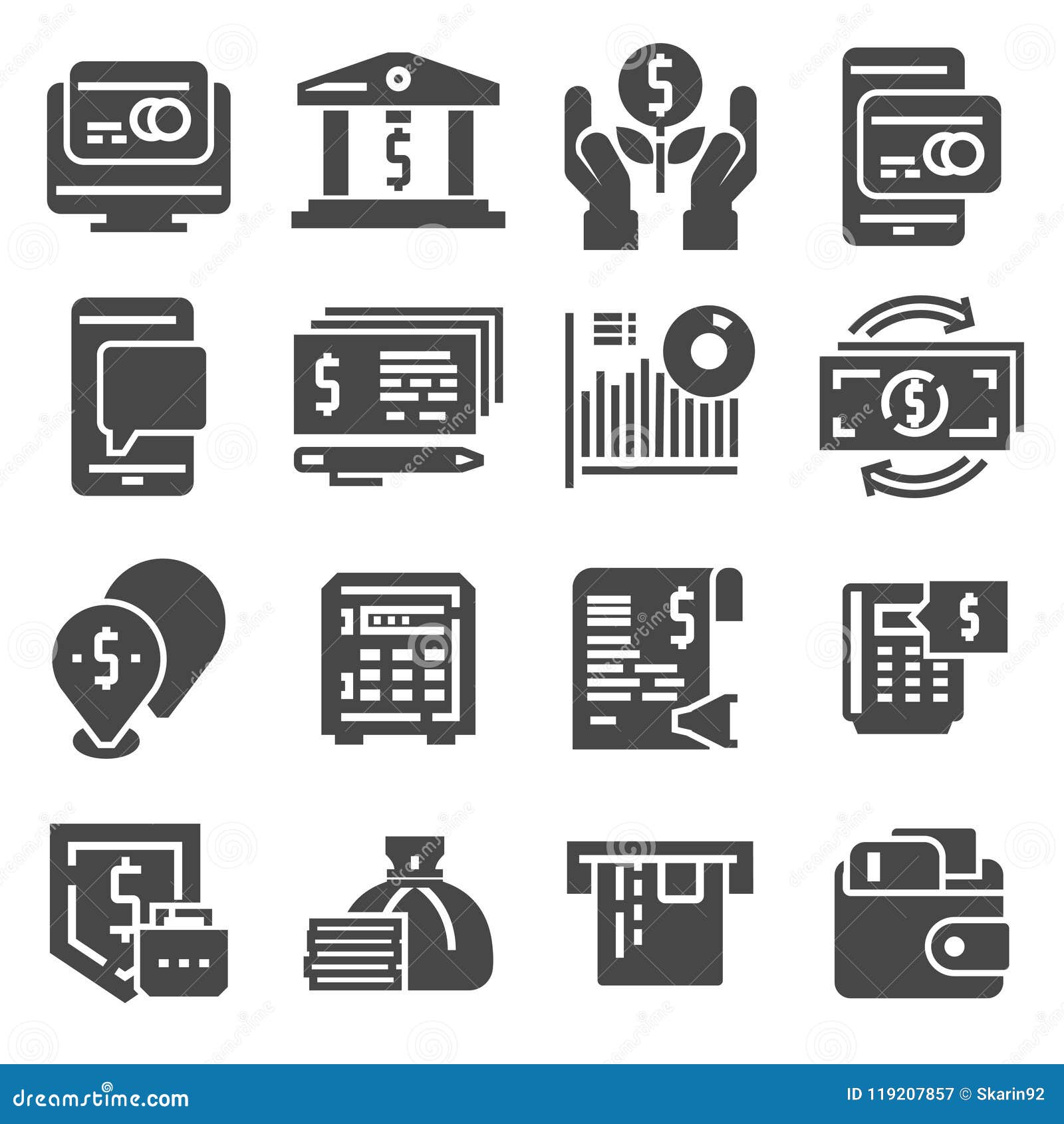 Vector Set of Money Icons. Vector Illustration Stock Illustration ...