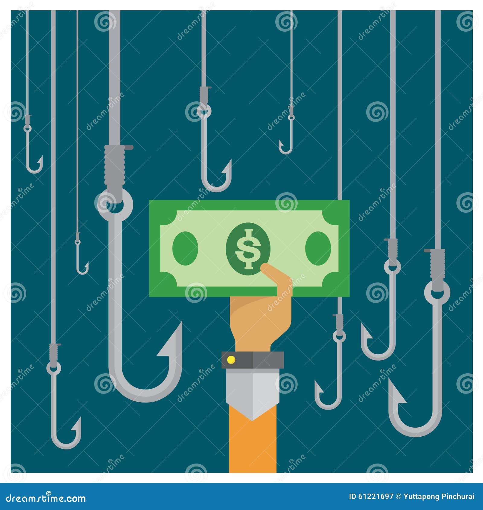 Corruption, Hand Put Money On Scale, Bribery, Isolated On White, Flat ...