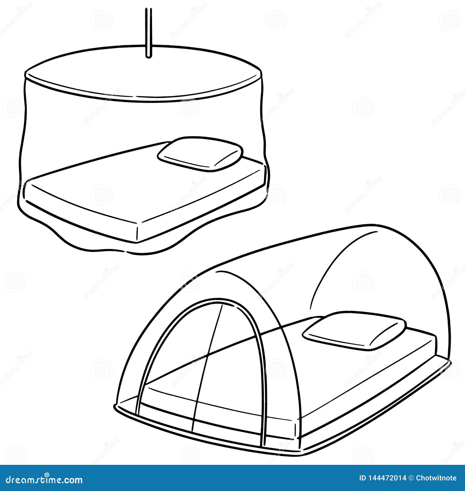 Vector set of mosquito net stock vector. Illustration of sketching ...