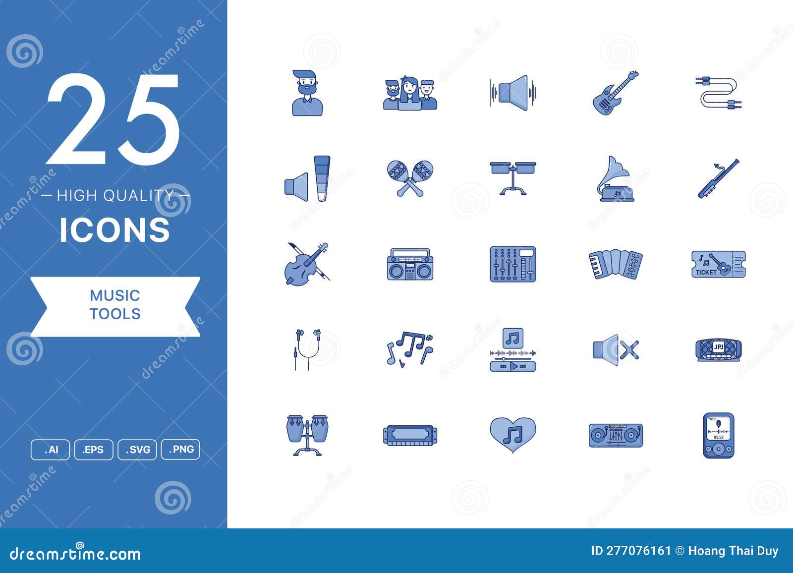 Vector Set of Music Tools Icons Stock Vector - Illustration of voice ...