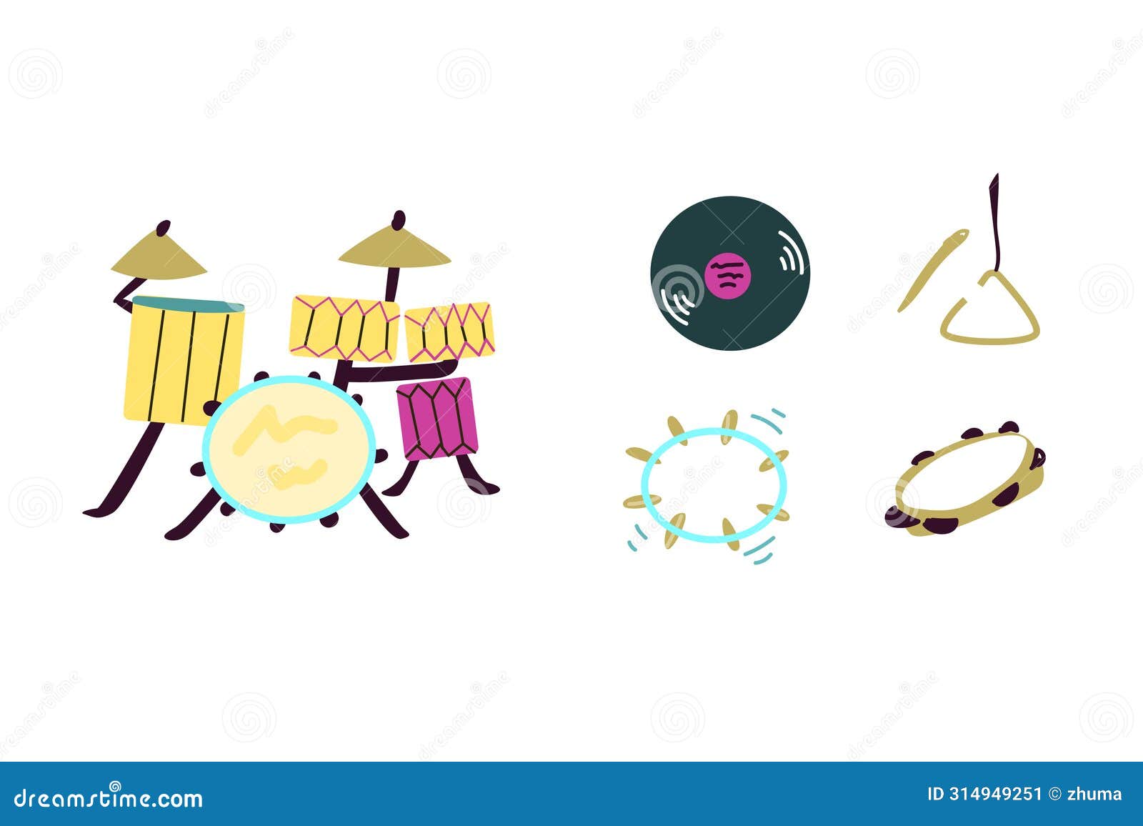 Vector Set of Musical Instruments. Orchestra Classical and Ethnic ...