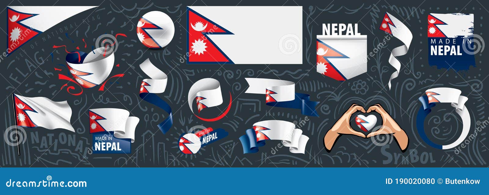 Flag Map Of Nepal. 3D Rendering Nepal Map And Flag On Asia Map. The ... Flag Map Of Nepal. 3D Rendering Nepal Map And Flag On Asia Map. The ...