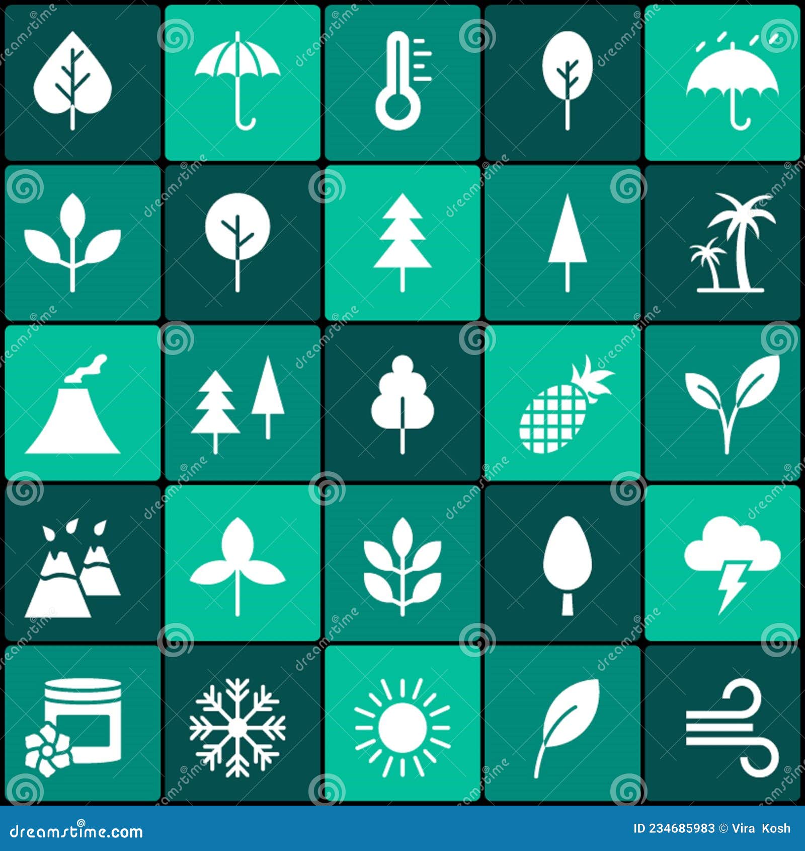 Vector set of nature icons stock vector. Illustration of cosmetics ...