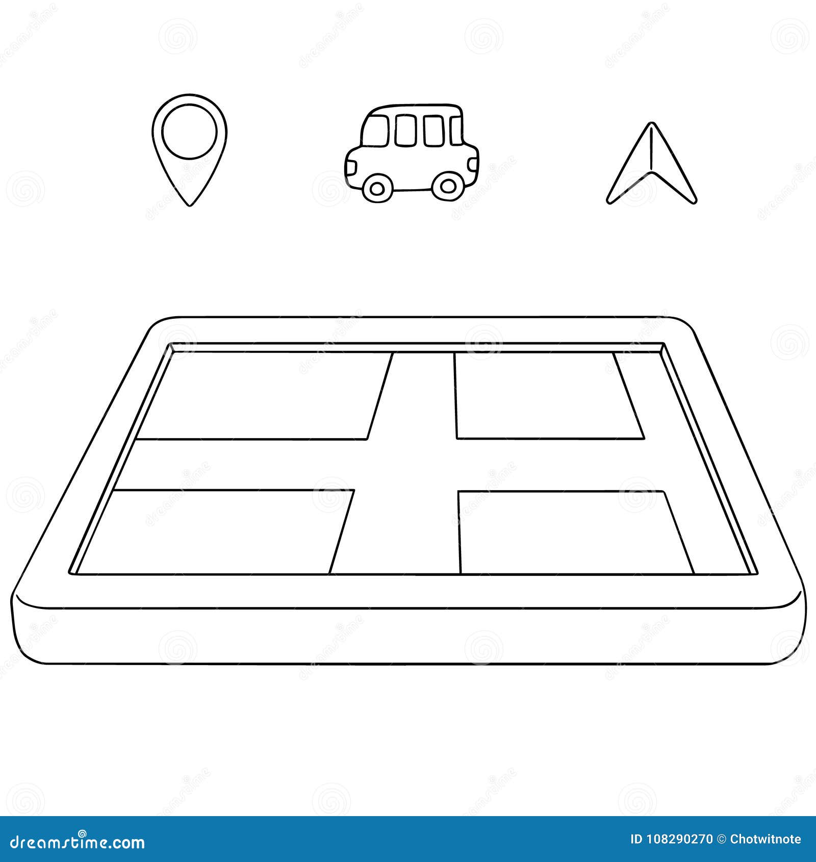 Vector Set of Navigation Equipment Stock Vector - Illustration of arrow ...