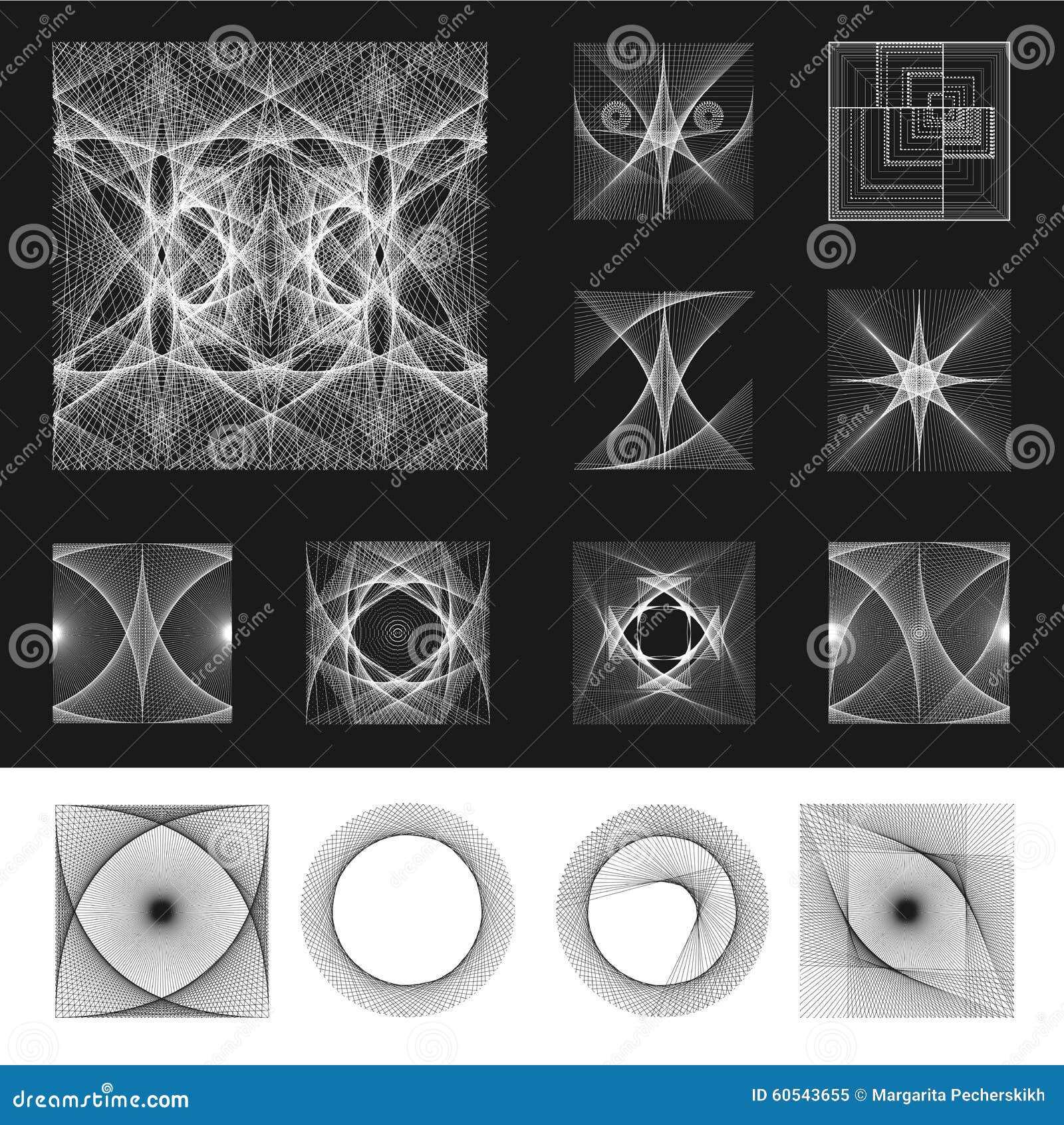 Vector Set of Net Backgrounds Stock Vector - Illustration of ...