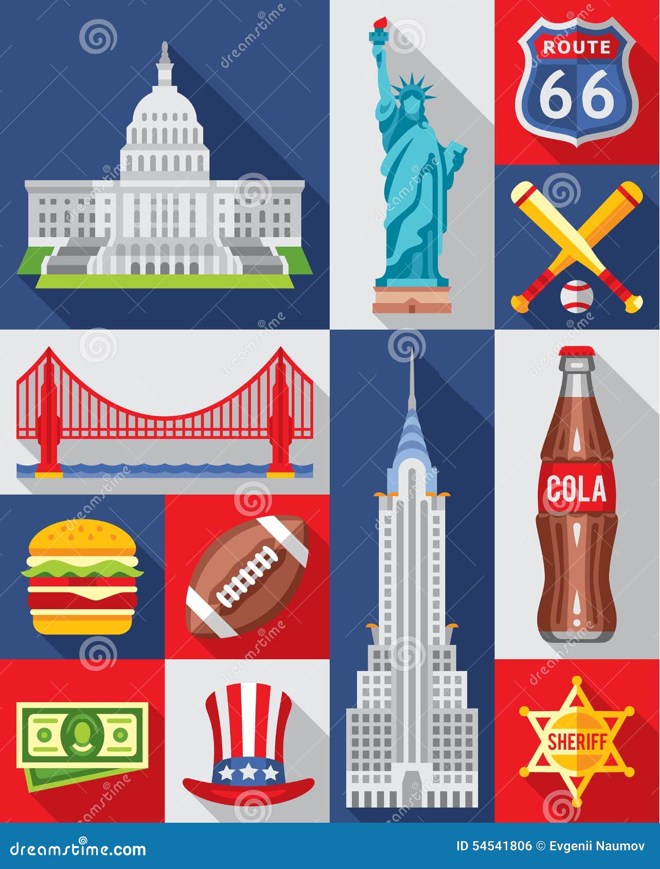 Vector Set of New York City Stock Vector - Illustration of shop, home ...