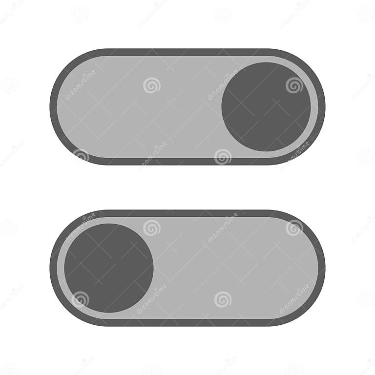 Vector Set of on and Off Switch Icons Stock Vector - Illustration of ...