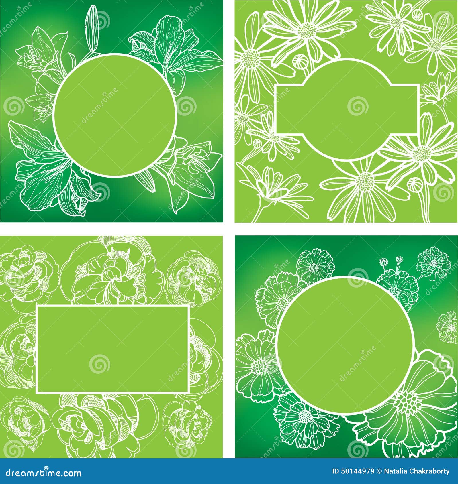 Natural Eco Frames Collection Decorated Leaves, Cards Or Text Frames ...