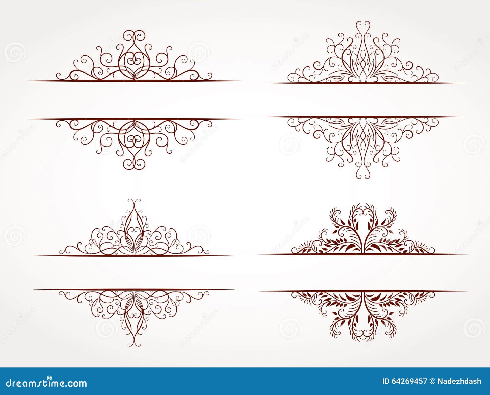 Vector Set of Ornamental Frames. Stock Vector - Illustration of design ...