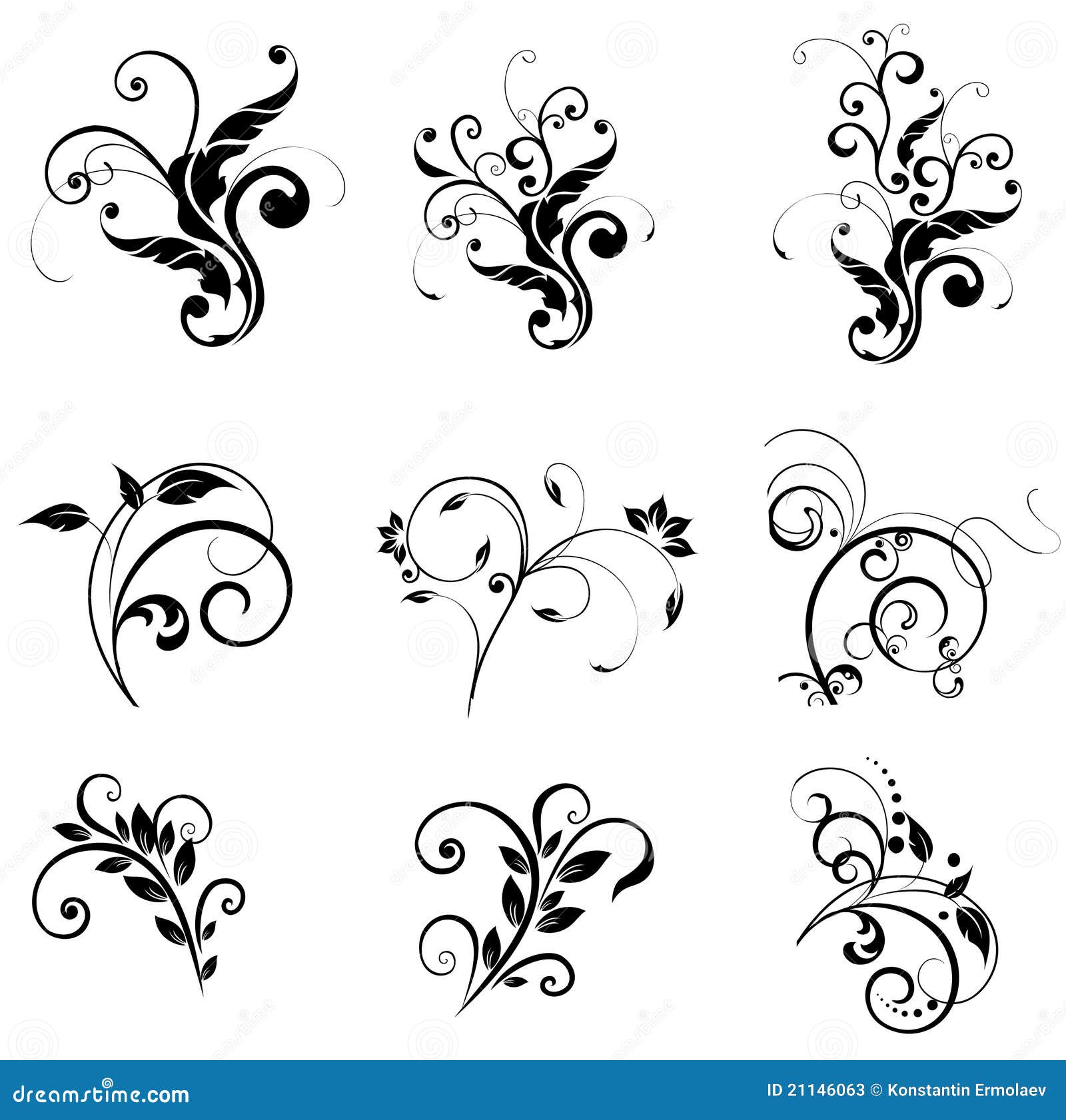 Vector set of ornaments stock illustration. Illustration of design ...