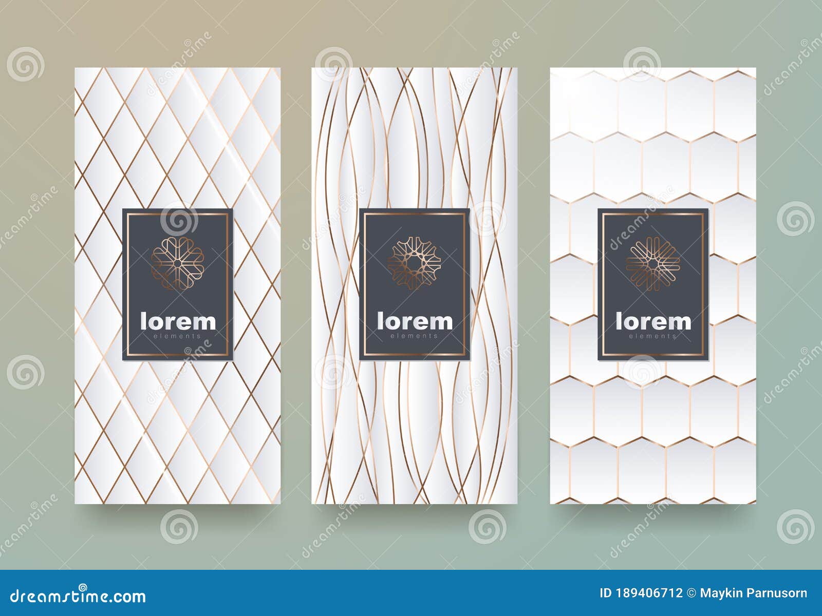 Vector Set Packaging Templates with Different Texture for Luxury ...