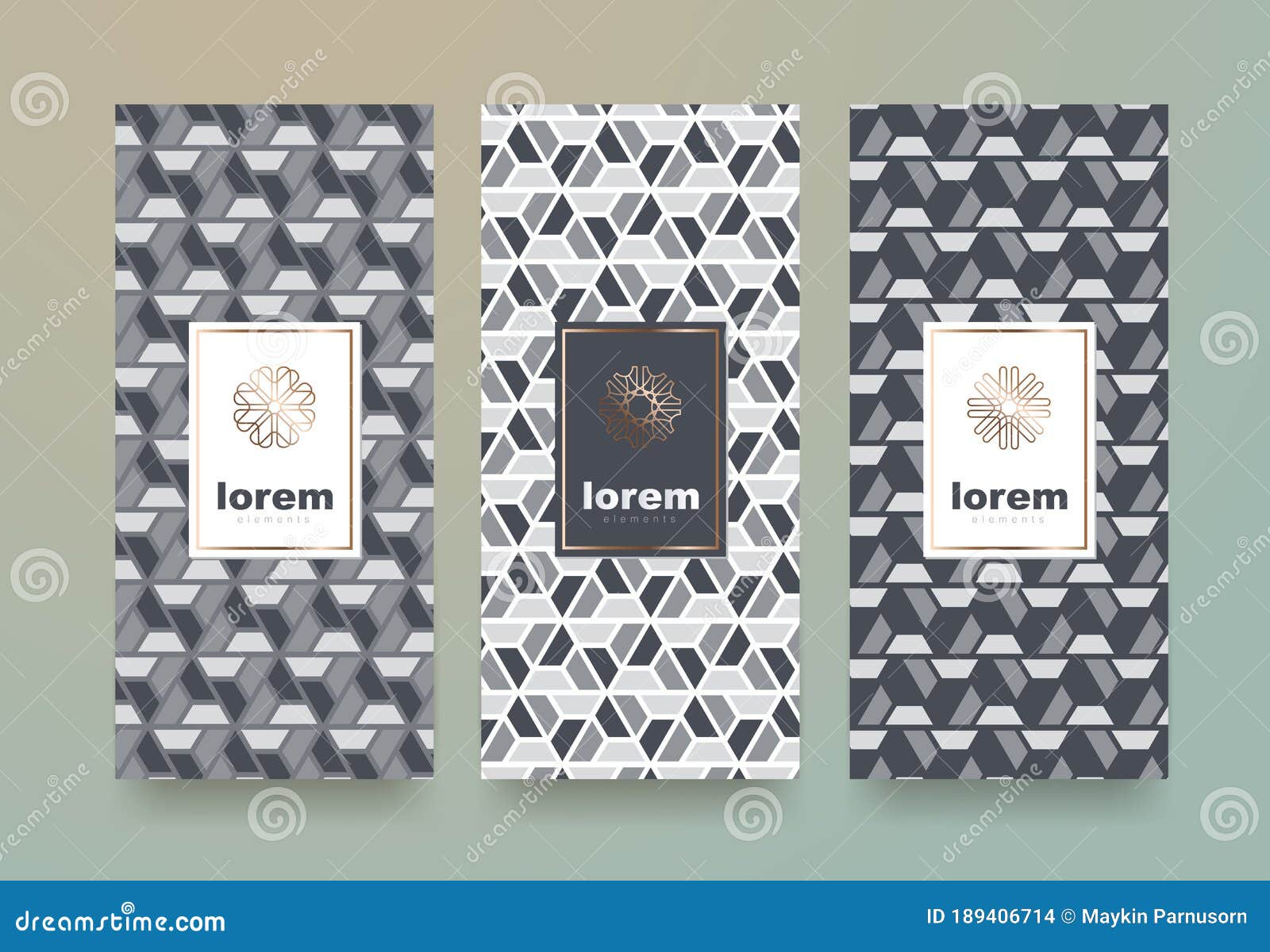 Vector Set Packaging Templates Stock Vector - Illustration of border ...