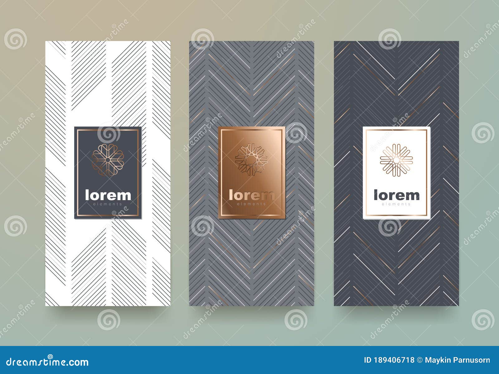 Vector Set Packaging Templates Stock Vector - Illustration of border ...