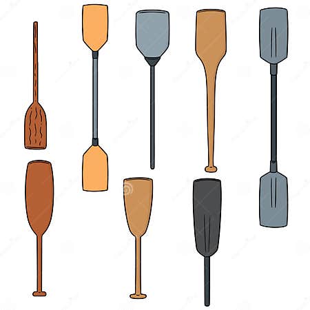Vector set of paddle stock vector. Illustration of graphic - 118234573