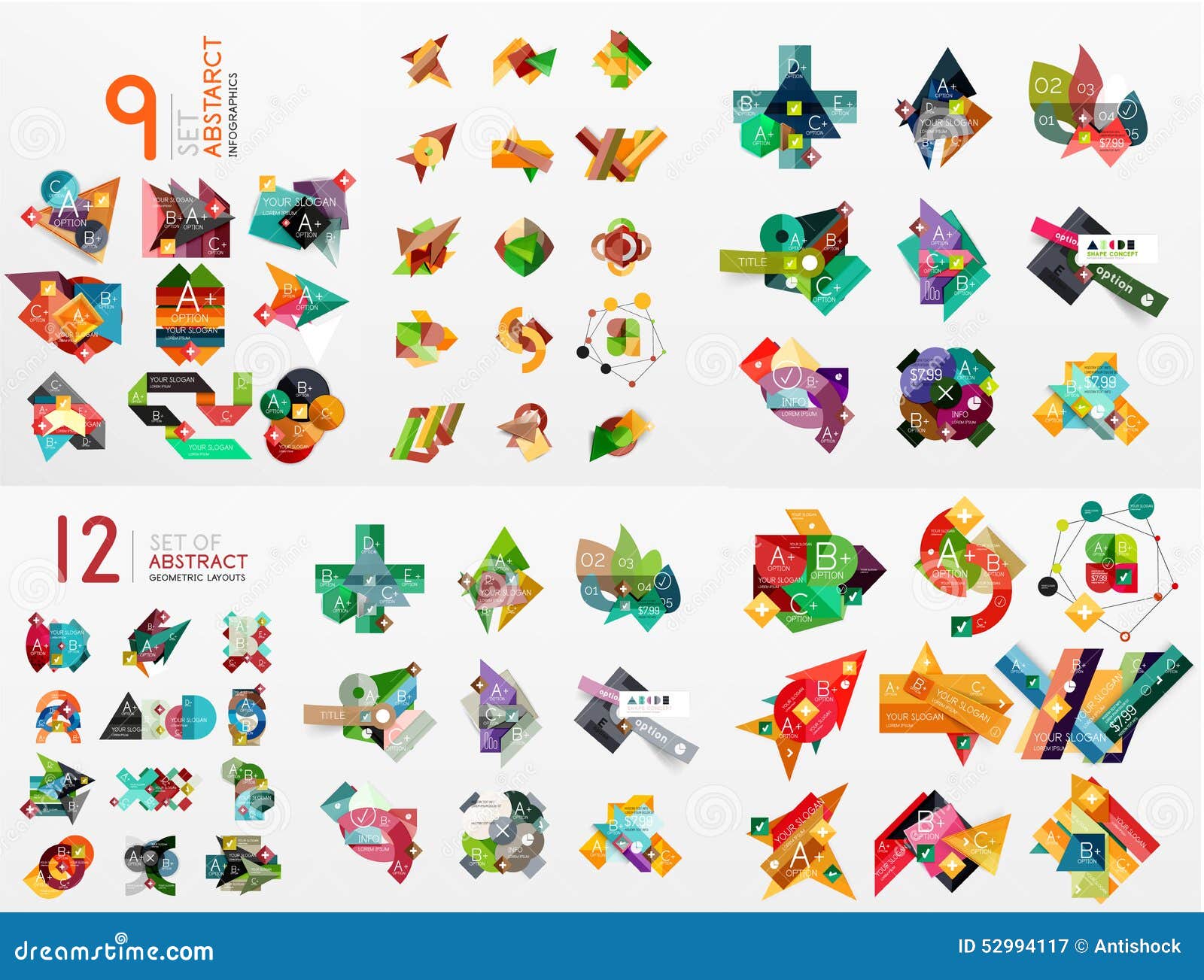 Vector Set of Paper Graphics Stock Vector - Illustration of concept ...