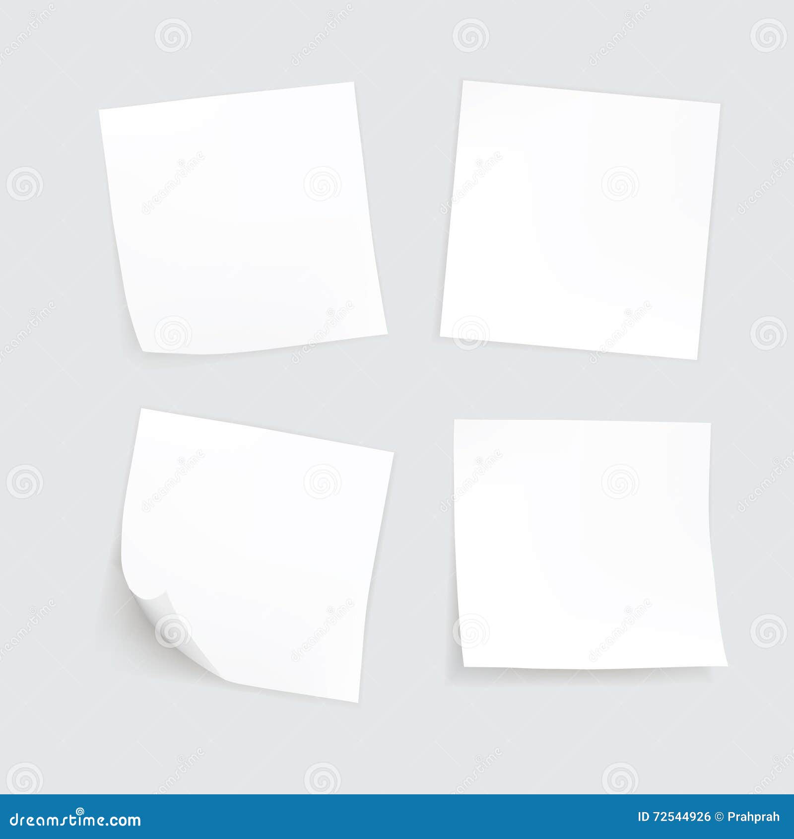 Vector Set of Paper Sticker Sticky Note Post Memo Label Stock Vector ...