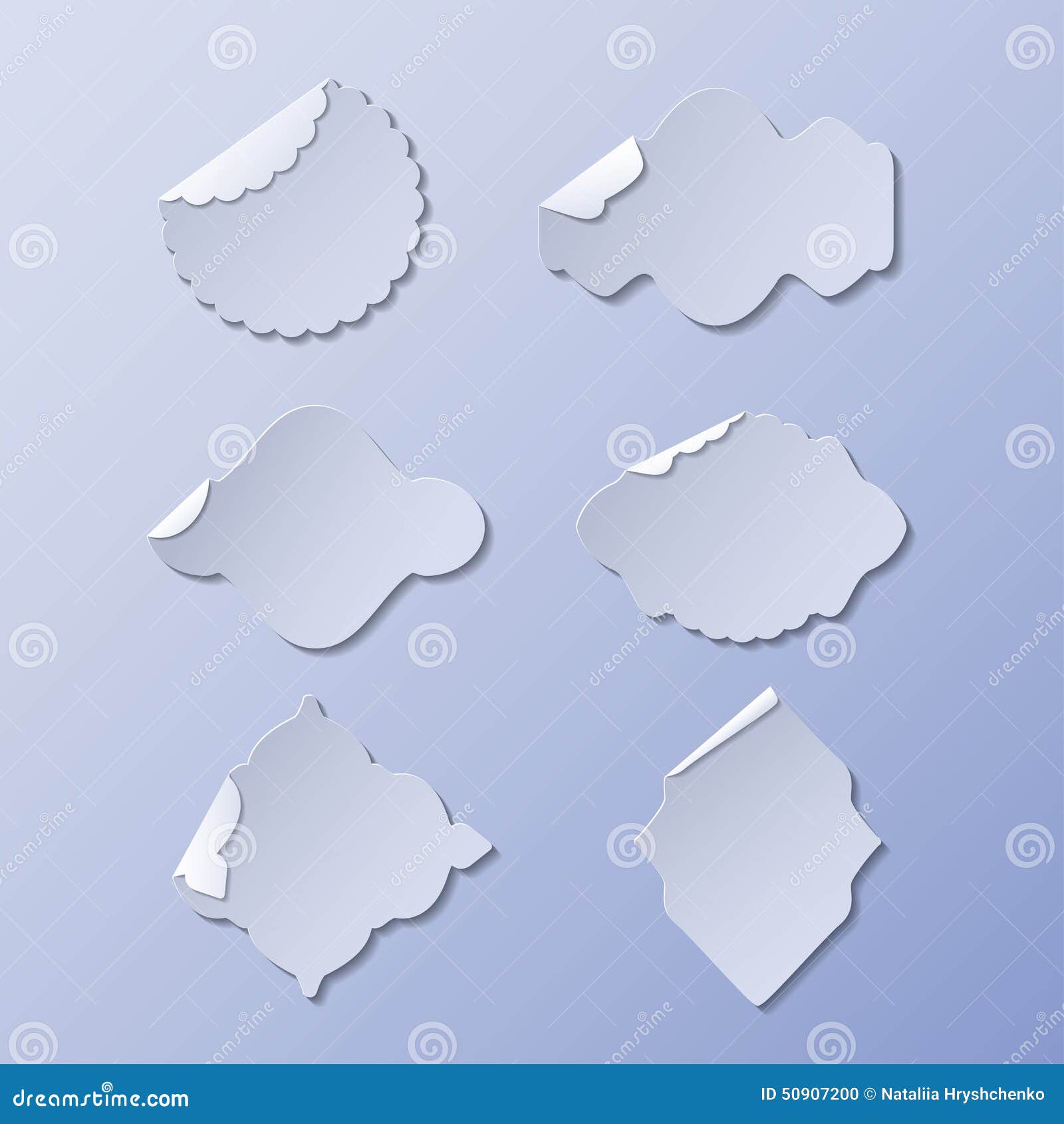 Vector Set of Paper Stickers Stock Vector - Illustration of sign, sale ...