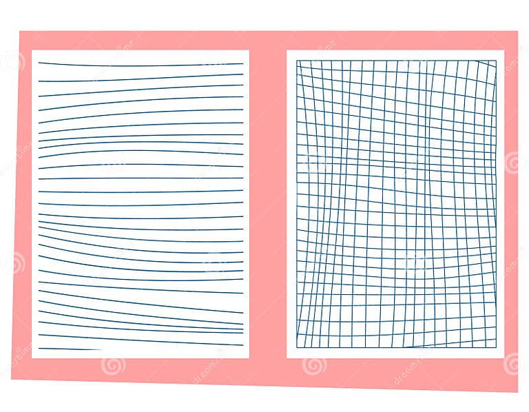 Vector set of paper stock vector. Illustration of lined - 288370815