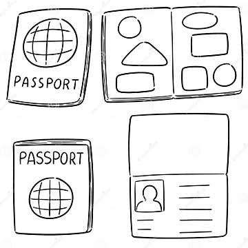 Vector set of passport stock vector. Illustration of concept - 144520782