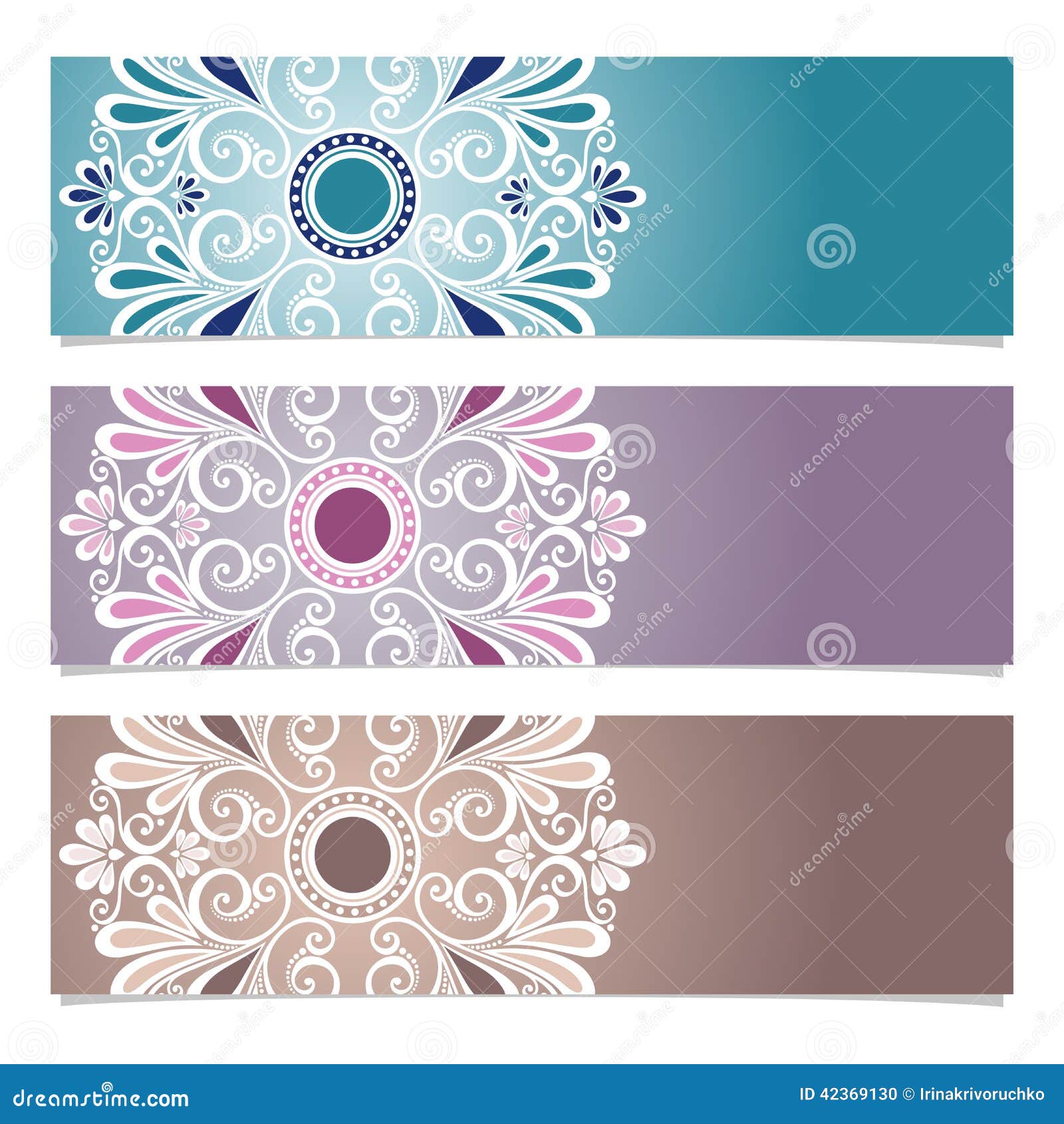 Vector Set of Patterned Banner Stock Vector - Illustration of layout ...
