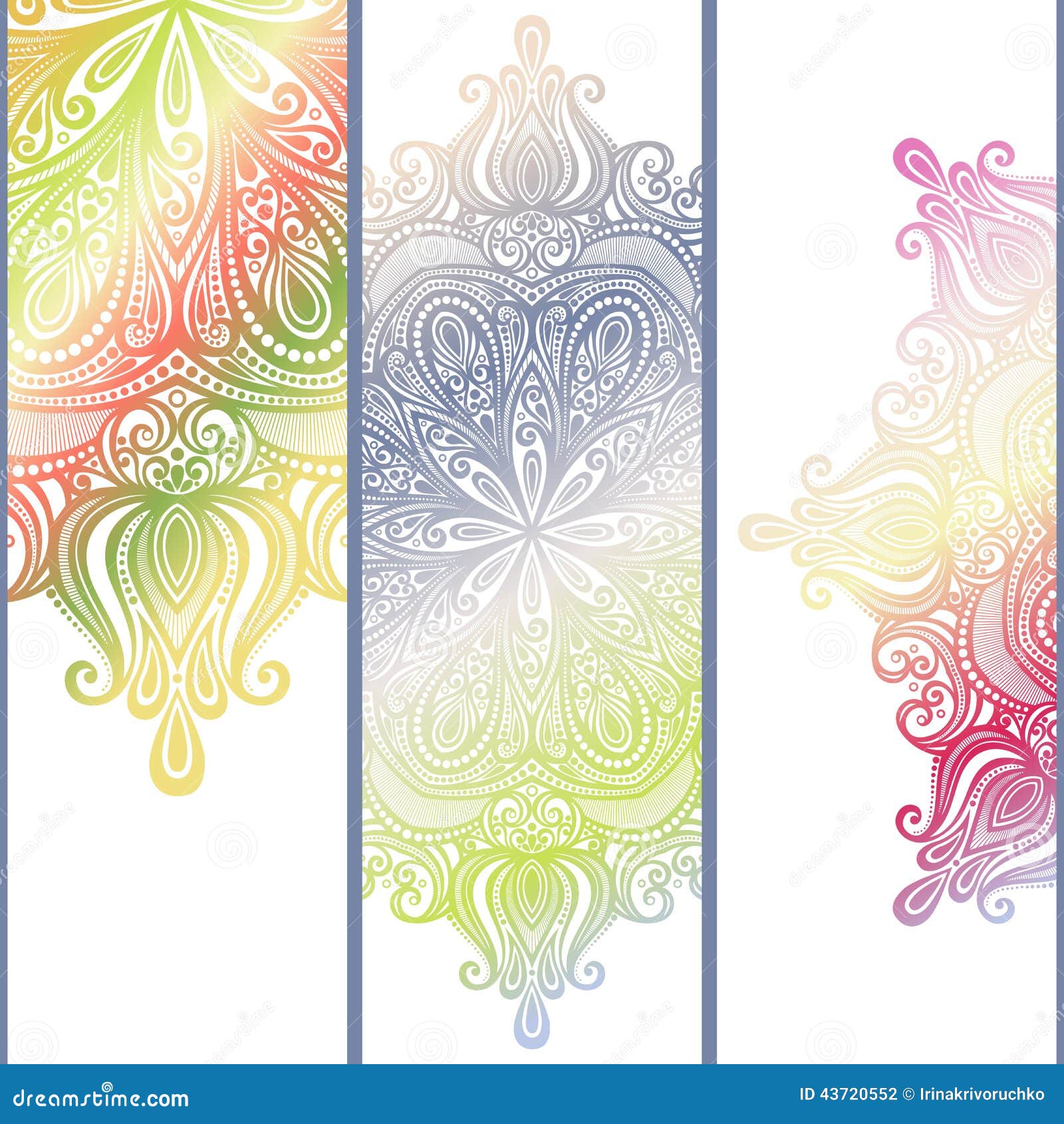 Vector Set of Patterned Banners Stock Vector - Illustration of design ...