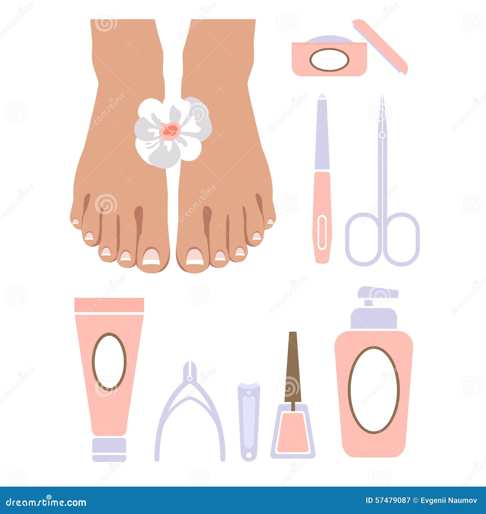 Vector Set of Pedicure Tool Stock Vector - Illustration of icon ...