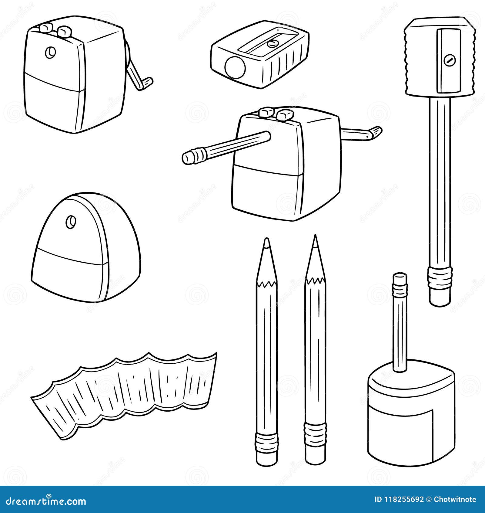 Pencil And Sharpener Pattern Cartoon Vector | CartoonDealer.com #26690837