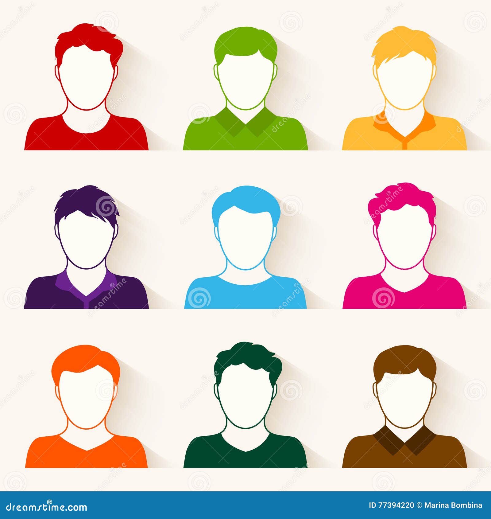 Vector set of people icons stock vector. Illustration of user - 77394220