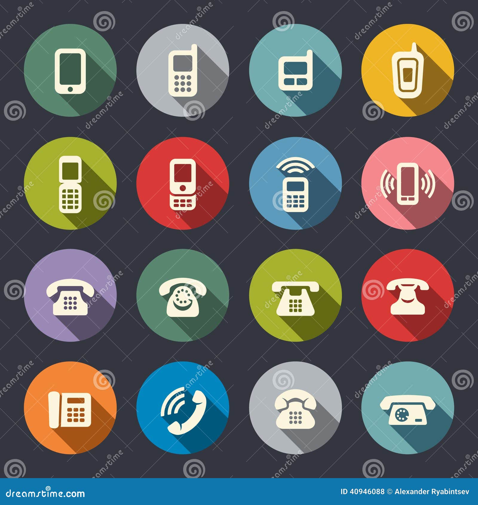 Vector set of Phone Icons stock vector. Illustration of smartphone ...