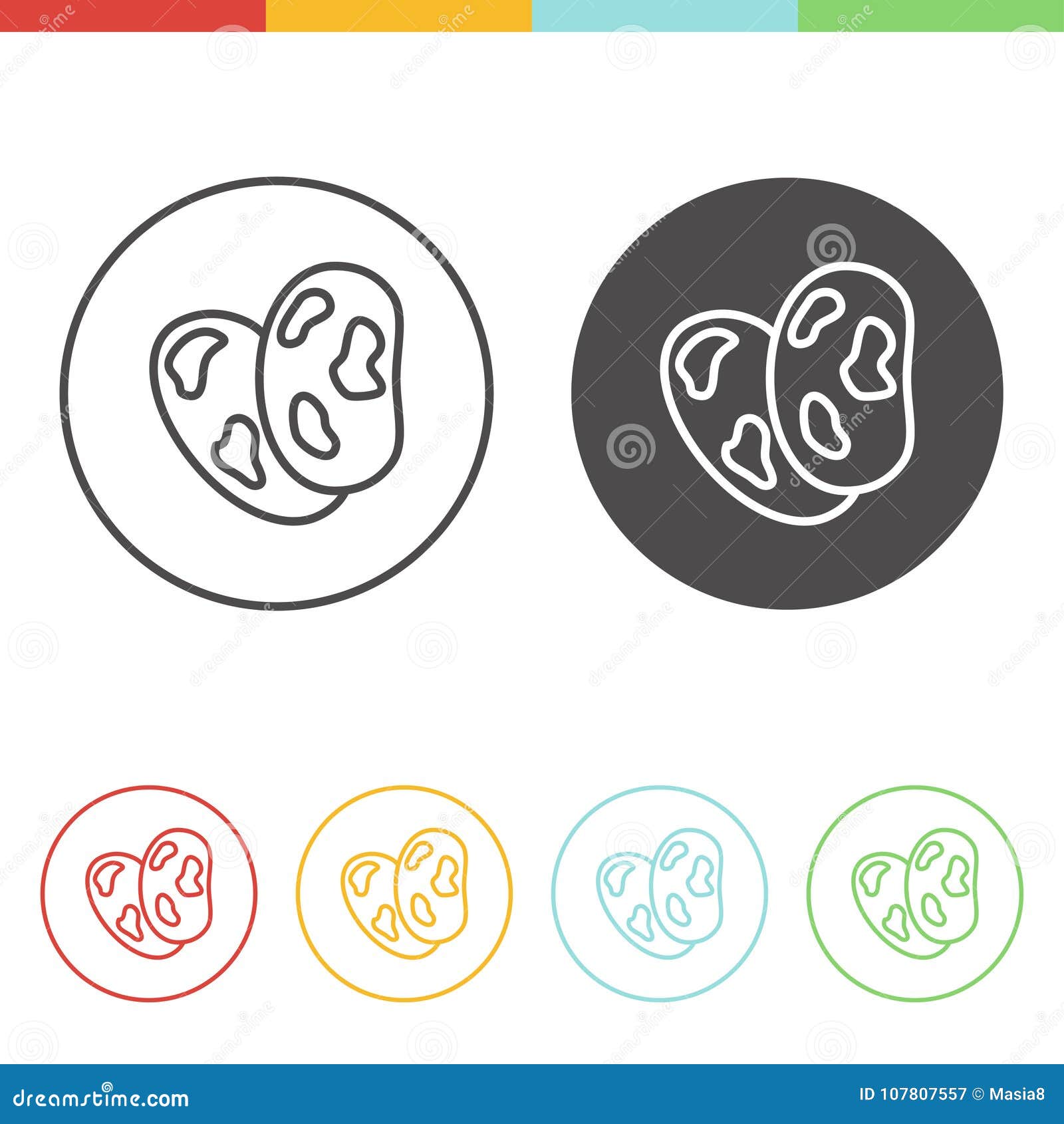 Pinto beans vector icons stock illustration. Illustration of care ...