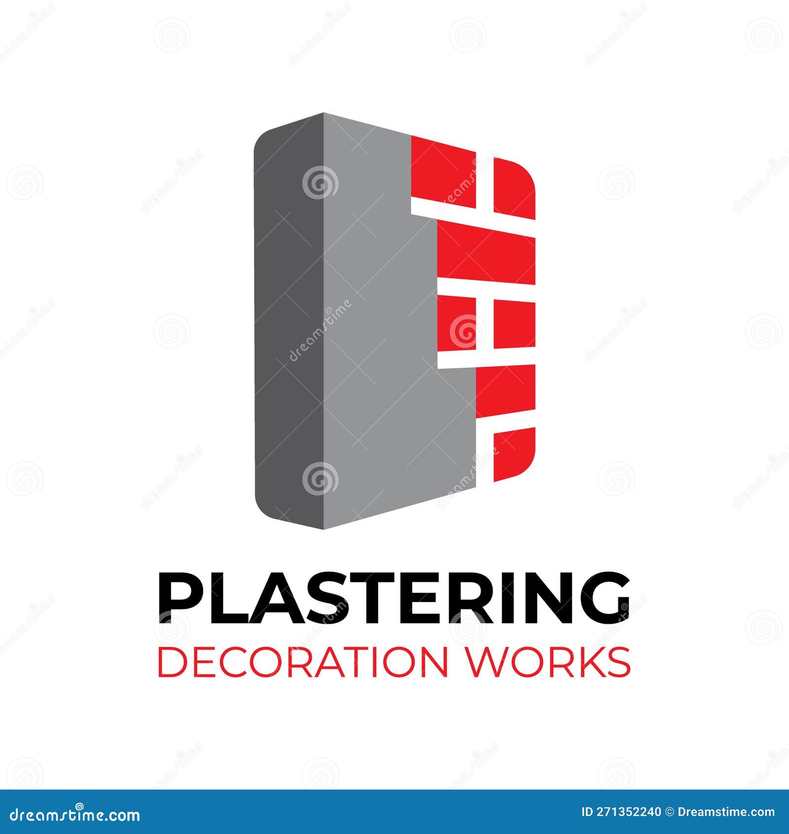 Vector Set of Plastering Finishing Company Logos Stock Illustration ...