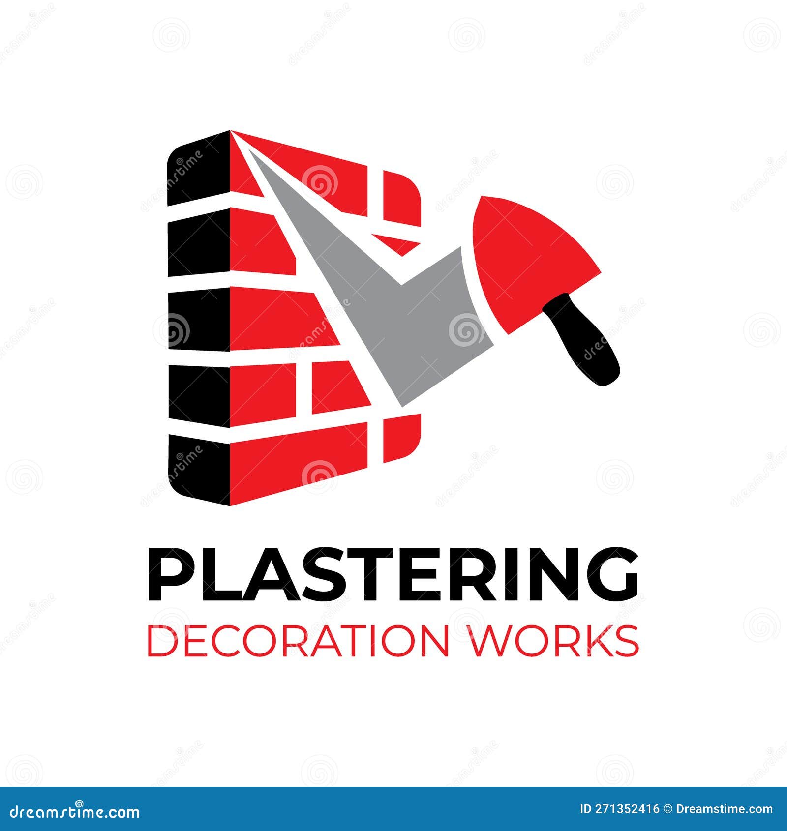 Vector Set of Plastering Finishing Company Logos Stock Vector ...