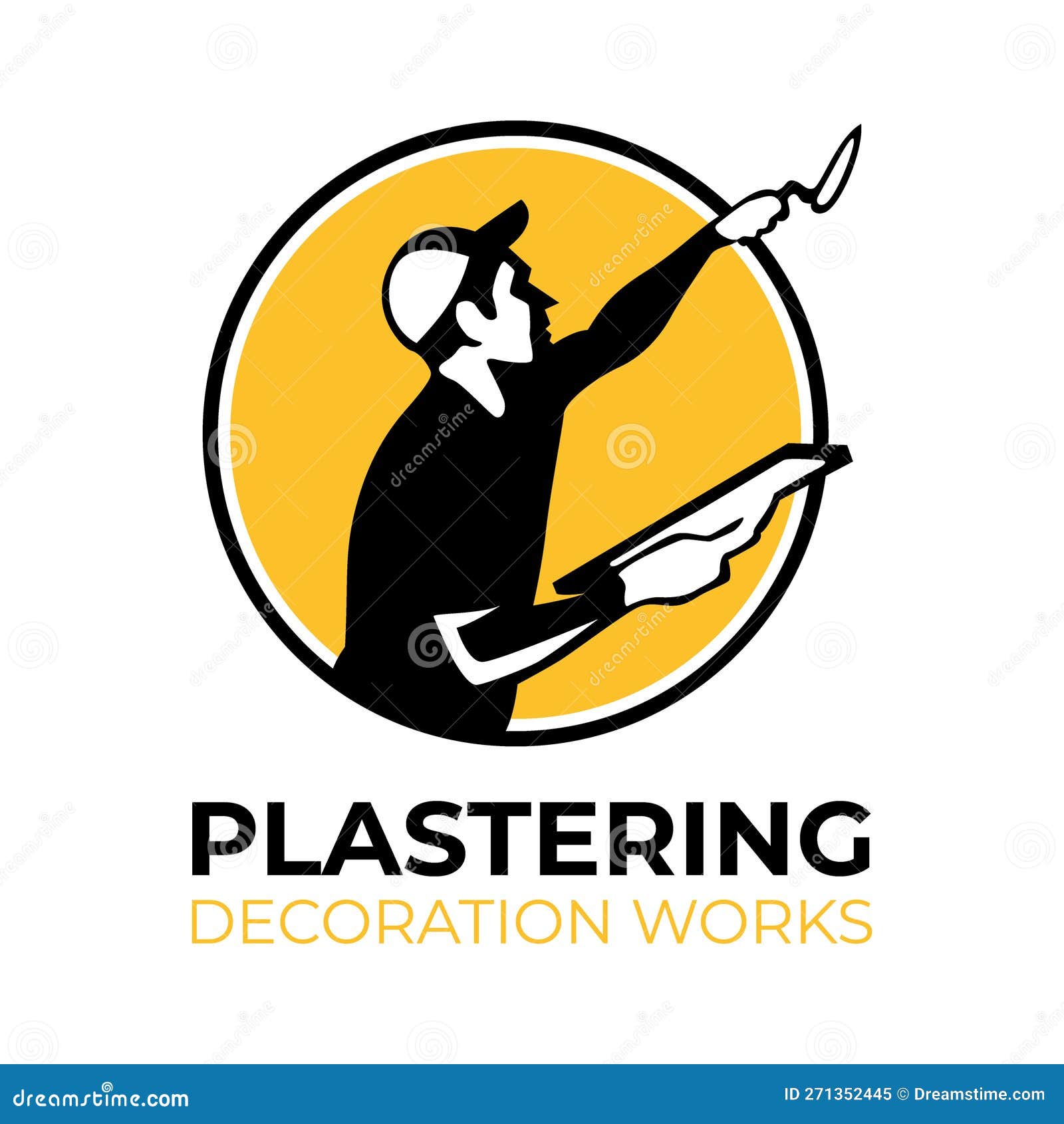 Vector Set of Plastering Finishing Company Logos Stock Vector ...