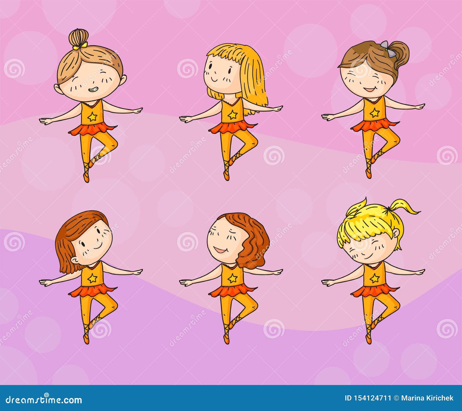 Vector Set of Playing Creative Children in Doodle Style, Kids Drawing ...