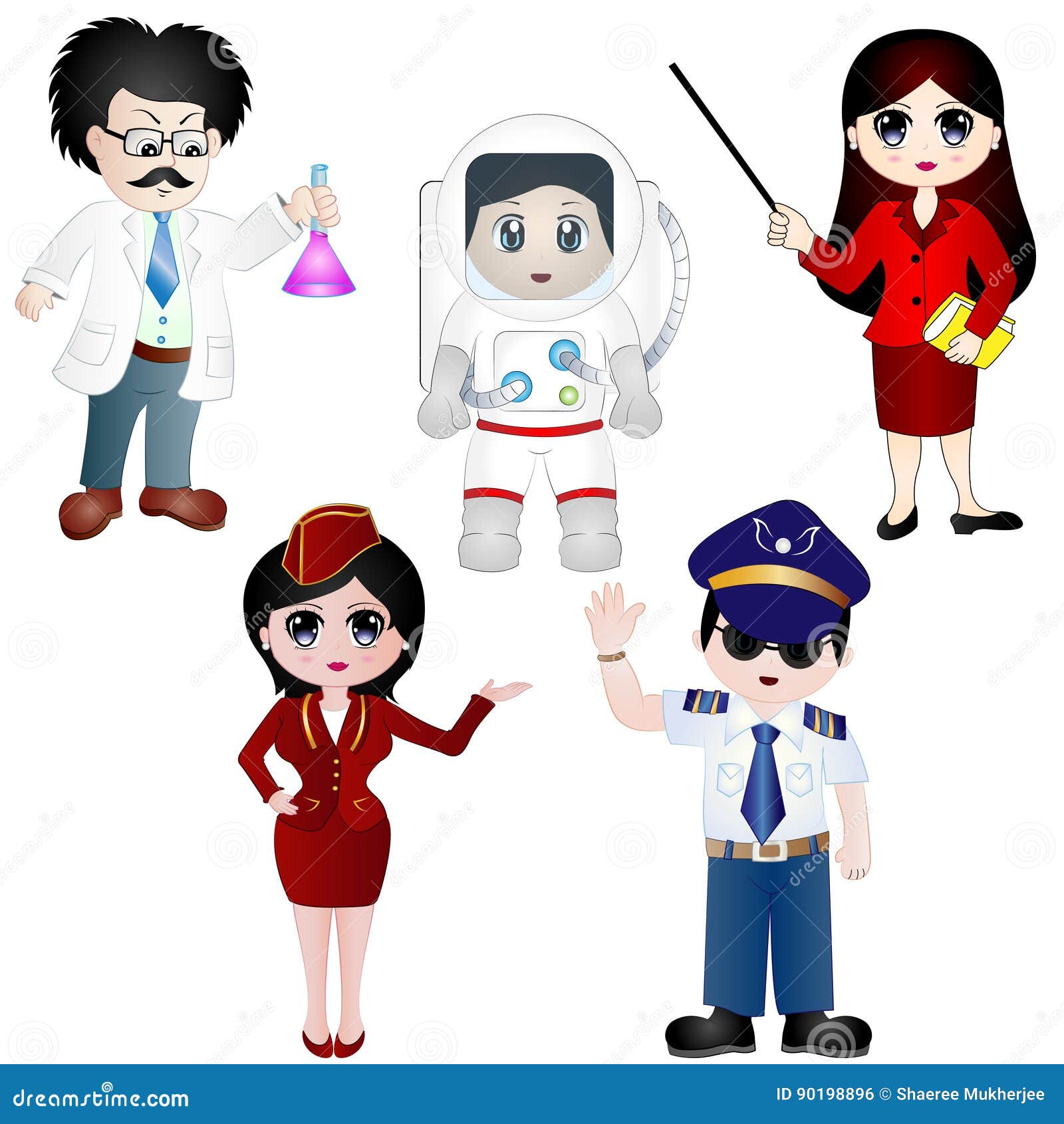 Vector Set of Professions stock vector. Illustration of illustrator ...