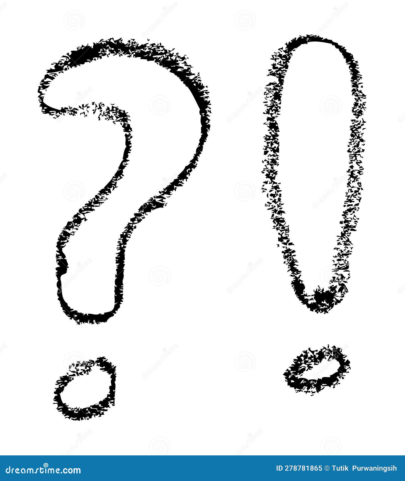 Vector Set 2 Question and Answer from Black Crayon Stock Vector ...