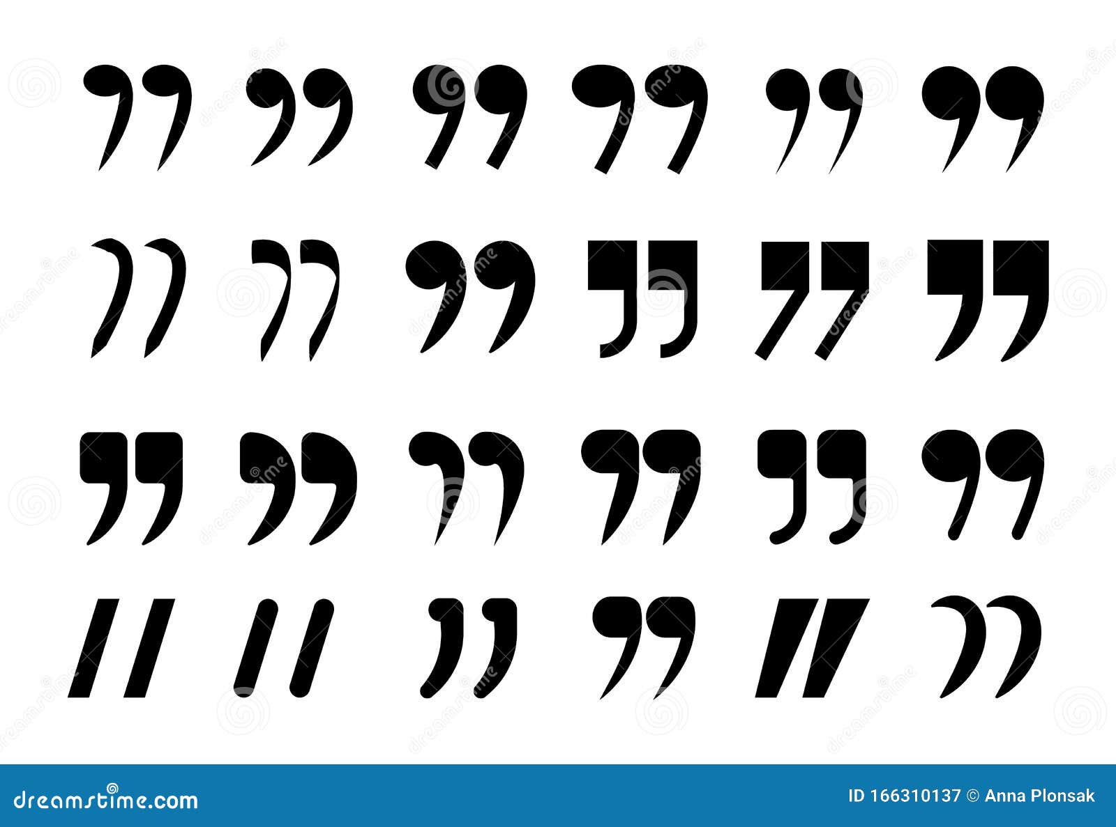 Vector Set of Quotation Marks. Marks for Quotes Stock Illustration ...